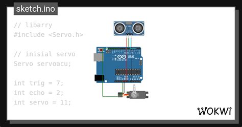 Servo Ultrasonic Wokwi Esp32 Stm32 Arduino Simulator