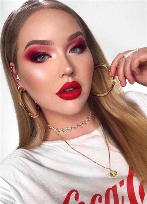 Red Makeup Looks Red Lips Makeup Look Glitter Makeup Looks Yellow