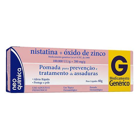 Nistatina Óxido De Zinco 60g Neo Química Neoquimica Drogafuji