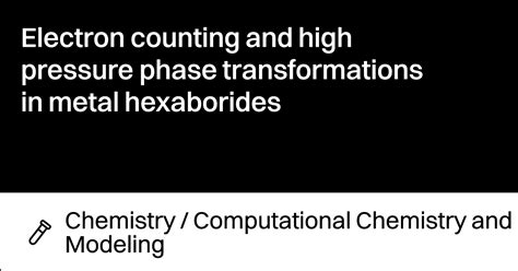 Electron Counting And High Pressure Phase Transformations In Metal