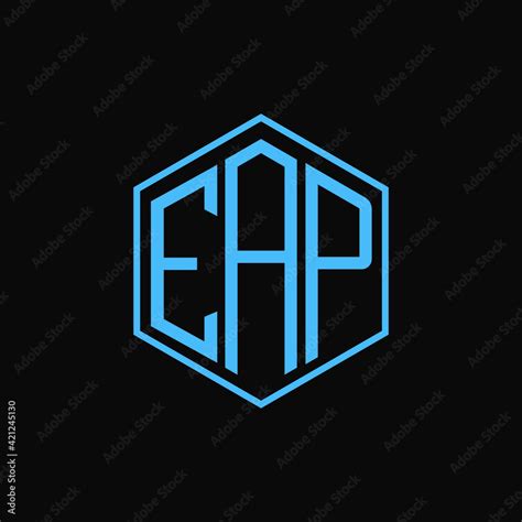 Eap Polygon Letter Icon Design On Black Background Creative Letter Eap E A P Logo Design Eap