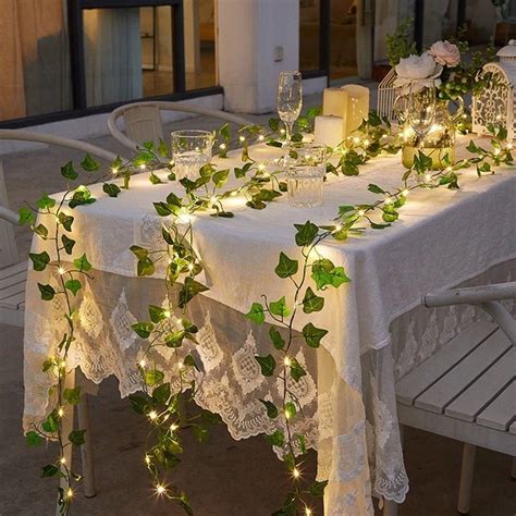 Led Leaf String Fake Vine String Lights Hanging Ivy Decor Lights Led