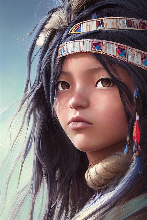 Download Generated Girl Native American Royalty Free Stock
