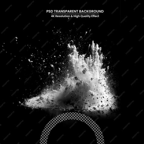 투명한 배경에서 분리된 흰 먼지 연기 안개 가루 스프레이와 구름 프리미엄 Psd 파일