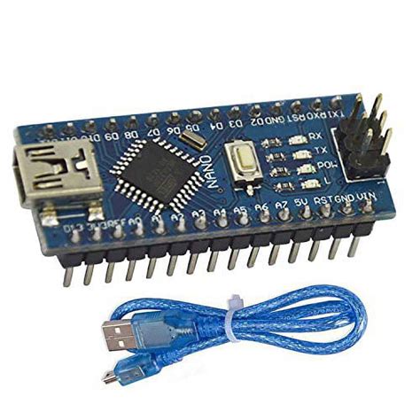 Mini Nano V30 Atmega328p Microcontroller Board Wusb Cable For Arduino