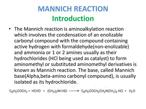 Mannich Reaction Pptx