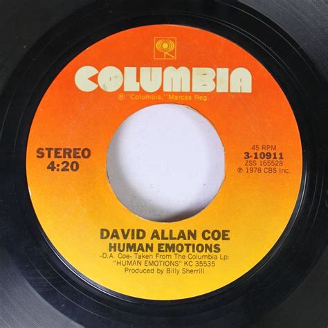 Country 45 David Allan Coe Human Emotions Jack Daniels If You