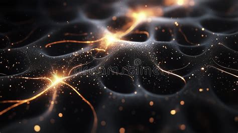 Microscopic View Of Neurons Brain Connections Synapses Communication And Cerebral Stimulus
