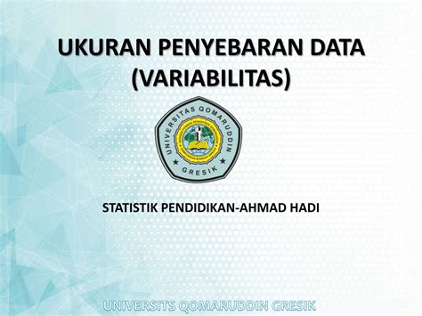 Ukuran Variabilitas Data Statsitik Pendidikan Pptx