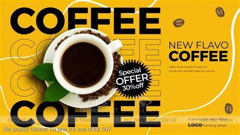 File Poster Banner Ca Phe Tra Sua Drink 097