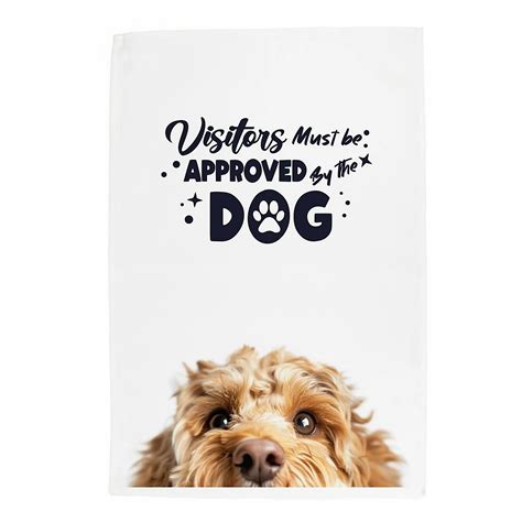 Cockapoo Tea Towel Panama Cotton Novelty Kitchen T For Dog Lovers