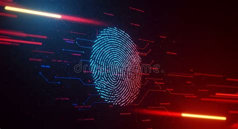 Futuristic Fingerprint Biometric Security System Digital Identity