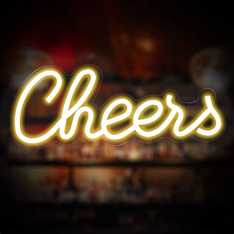 Cheers Neon Sign For Home Bar Battery Or Usb Powered Cheers Led Sign For Wall