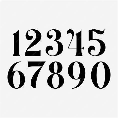 Premium Vector Numbers Set Vector Illustration Premium Vector Numbers Set Vector Illustration
