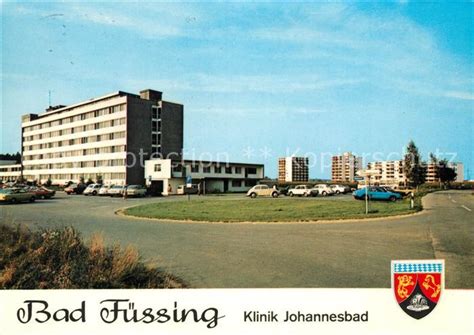 Ak Ansichtskarte Bad Fuessing Klinik Johannesbad Wappen Bad Fuessing