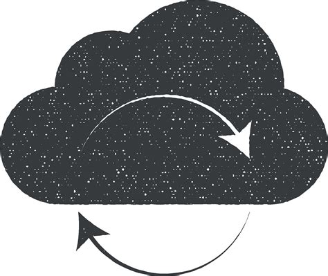 Cloud Synchronization Vector Icon Illustration With Stamp Effect 38029876 Vector Art At Vecteezy