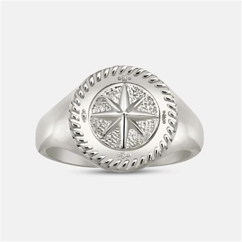 Sterling Silver Compass Ring