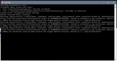 Cellprofiler 404 Startup Error On Windows Unsupported Locale Setting Usage And Issues