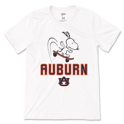Streaker Sports Auburn Peanuts Skateboard Snoopy Tee Vintage College Style