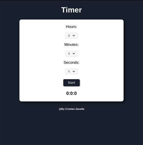 GitHub CristianZanella SimpleTimer JavaScript Temporizador Simples Feito Em JavaScript