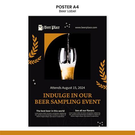 Premium Psd Beer Label Template Design