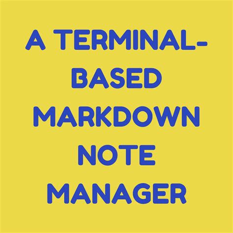 A Terminal Based Markdown Note Manager Akmatori Blog