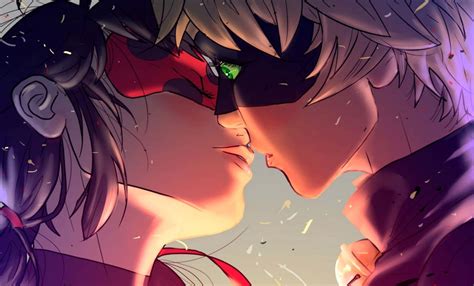 Marinette And Adrien Kissing Wallpapers Wallpaper Cave