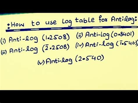 How To Use AntiLog Table/AntiLog Table kaise dekhte hain /AntiLog Table kaise use karte hai ...