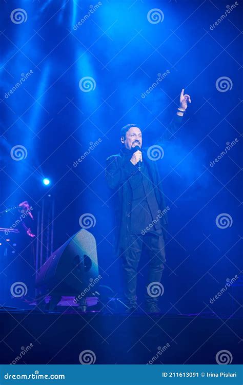 Russian Singer Stas Mihailov Sings On Stage Editorial Photo Image Of Front Rock 211613091