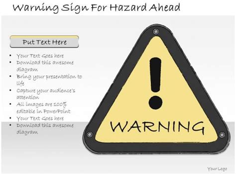 1013 Business Ppt Diagram Warning Sign For Hazard Ahead Powerpoint