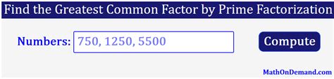 Greatest Common Factor Of 36 And 54 By Prime Factorization
