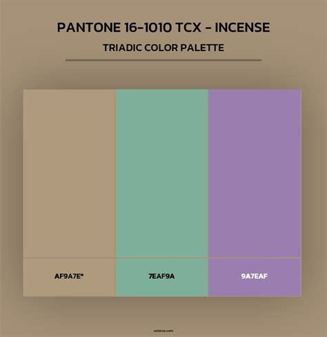 Pantone 16 1010 Tcx Incense Color Palettes