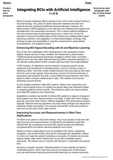 Integrating Bcis With Artificial Intelligence Brain Computer Interaction