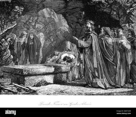 King David Mourning At The Grave Of Abner Bible Old Testament Second