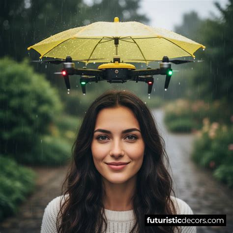 Umbrella Drone Stay Dry With Futuristic Weather Protection