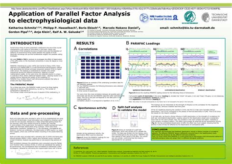Pdf Application Of Parallel Factor Analysis Parafac To Electrophysiological Data