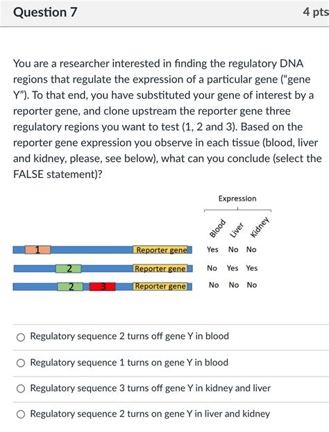 solved question 7 4 pts you are a researcher interested in