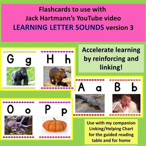 Flashcards To Use With Jack Hartmanns Learning Letter Sounds