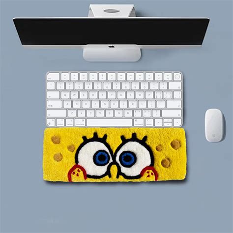Spongebob Keyboard Tufted Rug Anime Spongebob Rug Soft Touch Rug Spongebob Wrist Rest