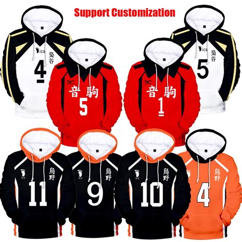 Anime Cosplay Haikyuu 3d Printed Hoodie Jacket Icos Fashion Th Thaipick