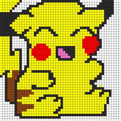 Pikachu Kandi Pattern Perler Bead Patterns Pikachu Bead Sprite