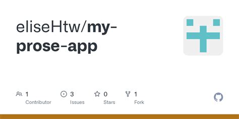 Github Elisehtwmy Prose App
