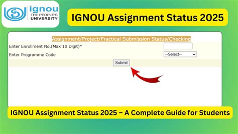 Ignou Assignment Submission Link 2025 Complete Guide To Submit Your Assignments Online