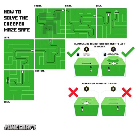 Paladone Minecraft Creeper Maze Safe Complete The Maze To Unlock Money Fun