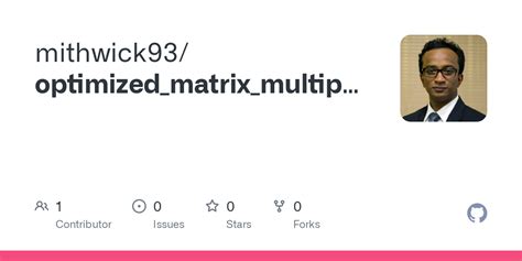 Github Mithwick93optimizedmatrixmultiplication