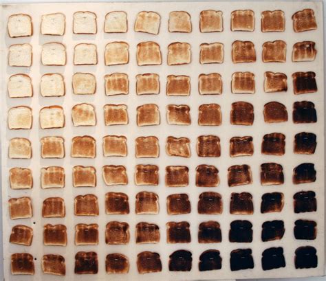 Toast Color Chart Things Organized Neatly Bread Burnt Toast