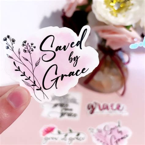 Grace Collection Stickers Christian Bible Stickers Faith Based Vinyl