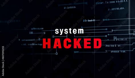 Visual Representation Of System Hack Digital Security Breach With Code