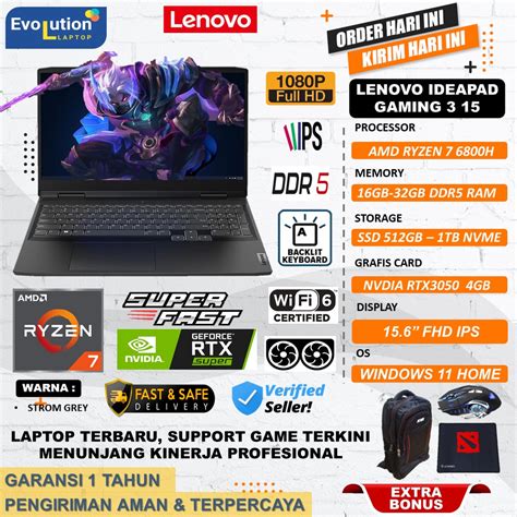 Jual Laptop Gaming Lenovo Ideapad Gaming Lenovo Ideapad Gaming Amd