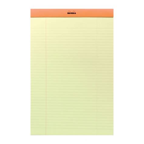 Bloc Notes Agrafé Rhodia Feuilles Jaunes A4 Ligné
